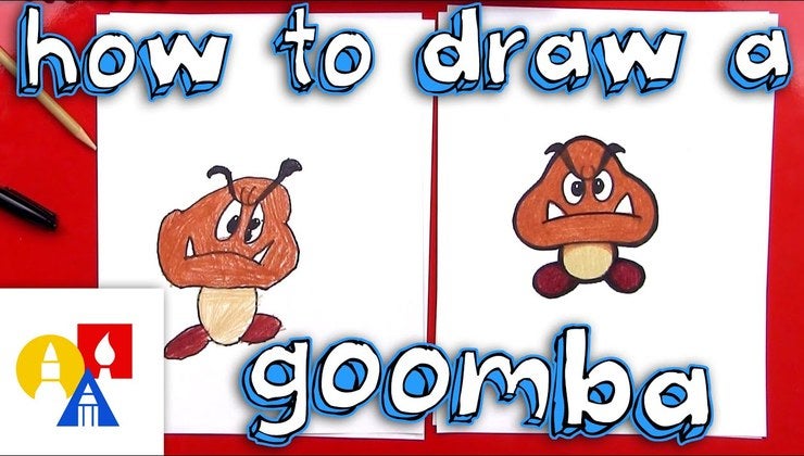 How To Draw A Goomba From Mario Brothers