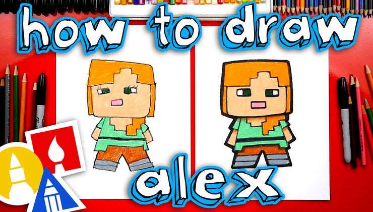 How To Draw Alex From Minecraft | Art For Kids Hub
