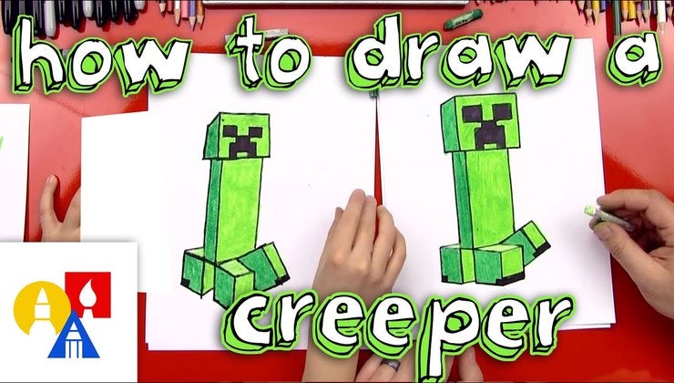How To Draw A Creeper | Art For Kids Hub