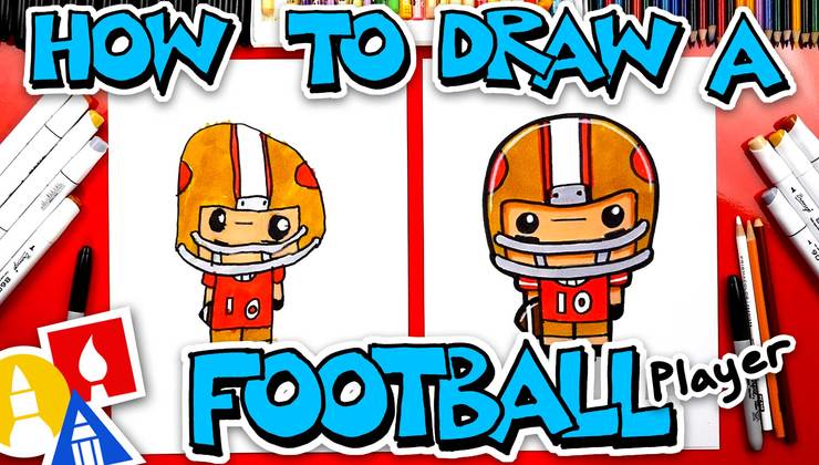 How To Draw A Football Player | Art For Kids Hub