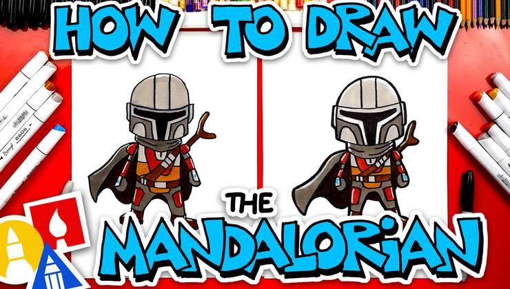 How To Draw The Mandalorian - Star Wars | Art For Kids Hub