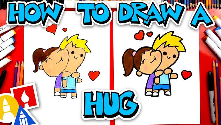 How To Draw A Hug For National Hug Day!