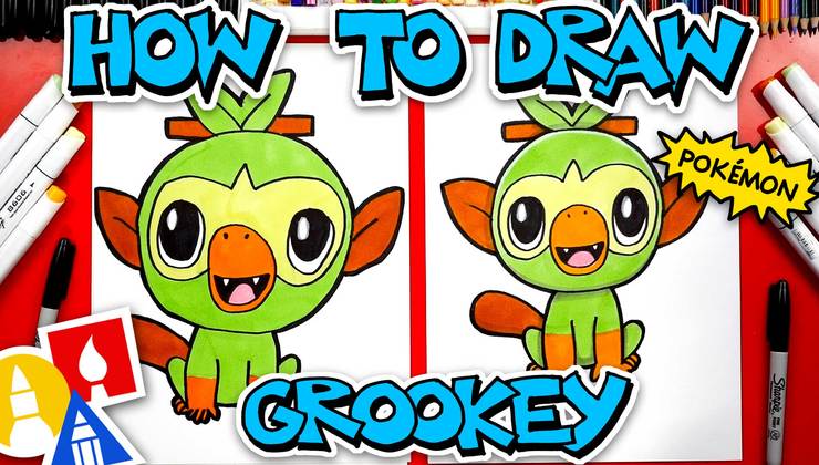 How To Draw Grookey Pokemon From Sword And Shield
