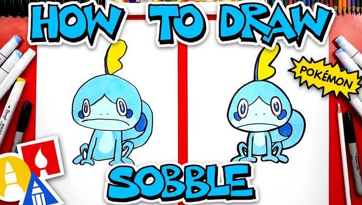 How To Draw Sobble Pokémon From Sword And Shield | Art For Kids Hub