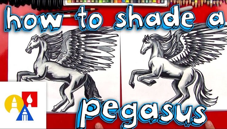 How To Shade A Pegasus (part 3) | Art For Kids Hub