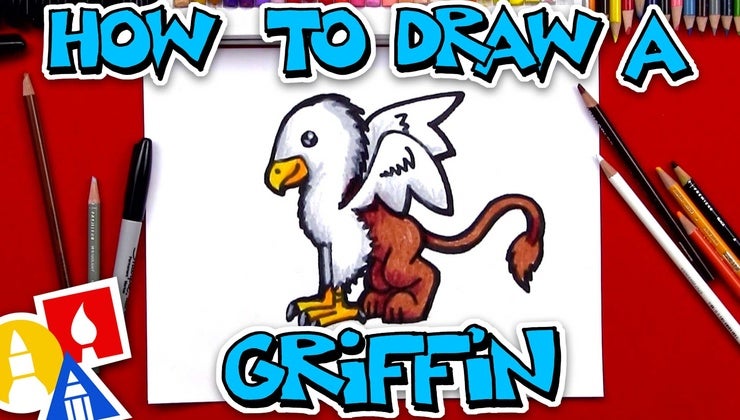 How To Draw A Cartoon Griffin | Art For Kids Hub