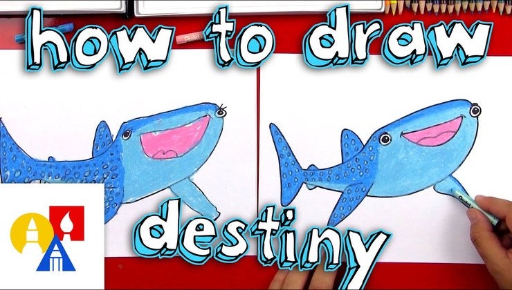 How To Draw Destiny From Finding Dory | Art For Kids Hub