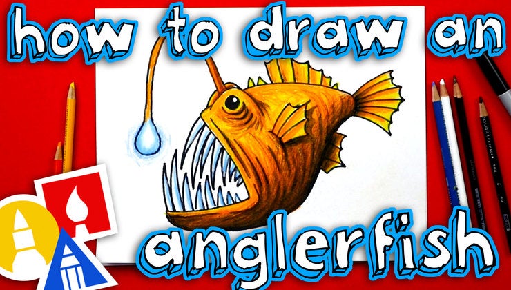 How To Draw An Anglerfish | Art For Kids Hub