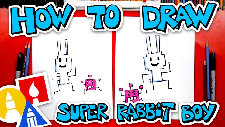 How To Draw Super Rabbit Boy From Press Start | Art For Kids Hub