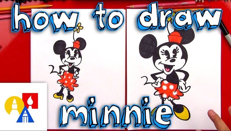 How To Draw Minnie Mouse | Art For Kids Hub