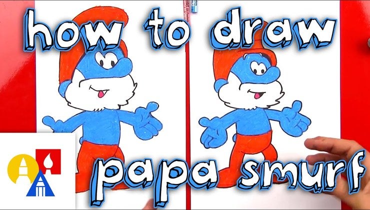 How To Draw Papa Smurf | Art For Kids Hub