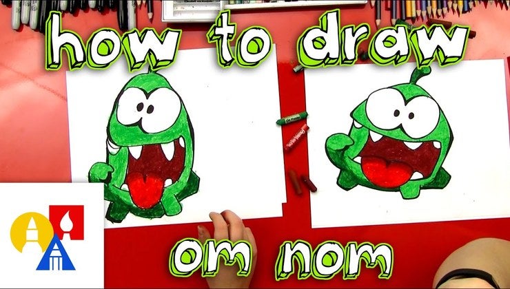 How To Draw Om Nom From Cut The Rope