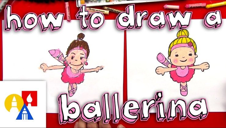 How To Draw A Cartoon Ballerina | Art For Kids Hub