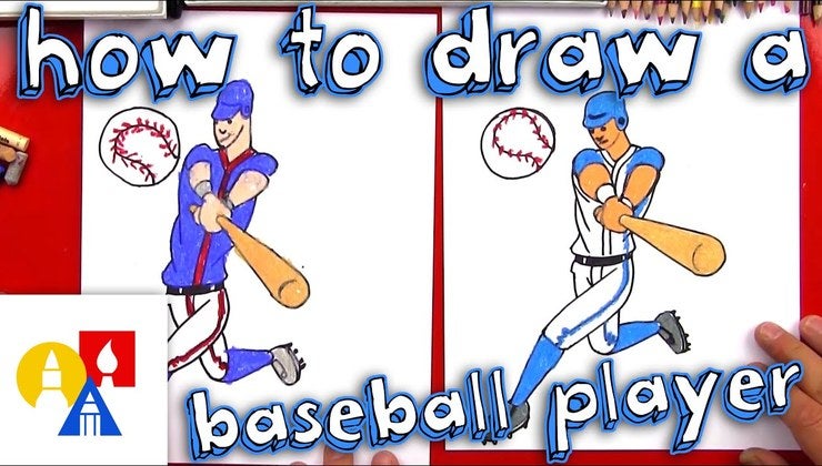How To Draw A Baseball Player | Art For Kids Hub