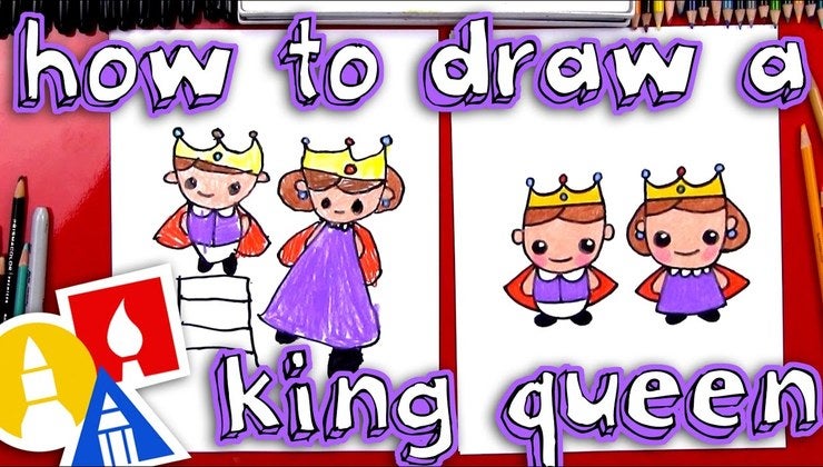 How To Draw A King And Queen | Art For Kids Hub