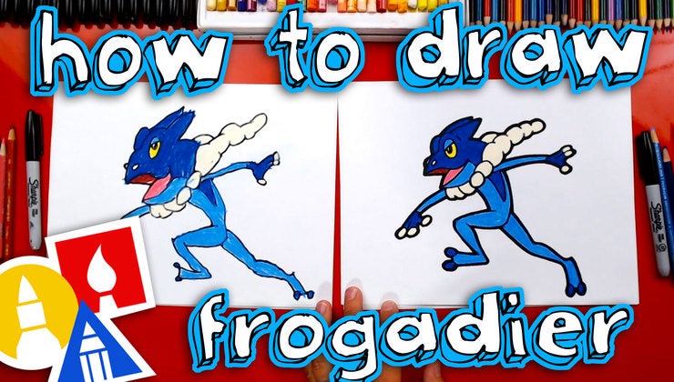 How To Draw Frogadier Pokemon | Art For Kids Hub