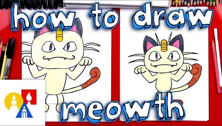 How To Draw Meowth Pokemon