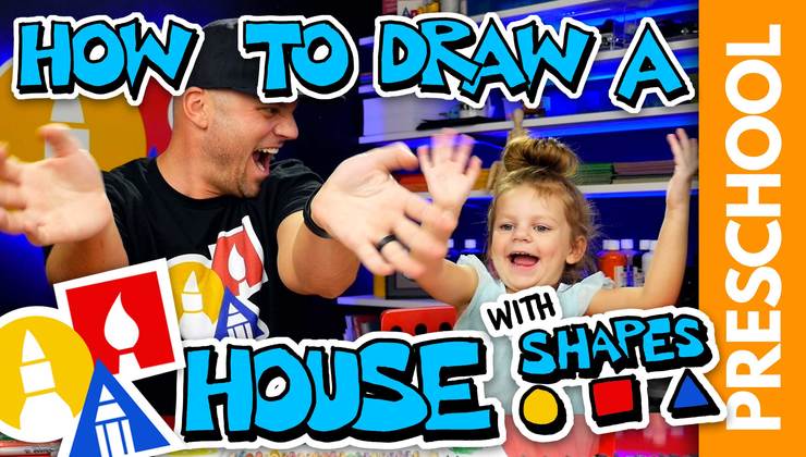 Drawing A House Using Shapes - Preschool