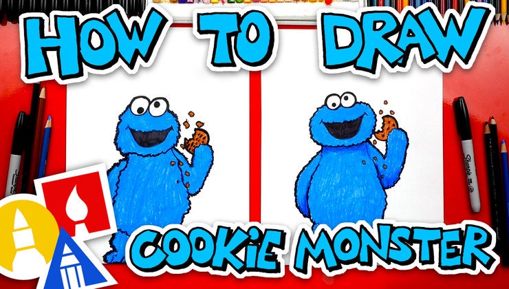 How To Draw Cookie Monster From Sesame Street