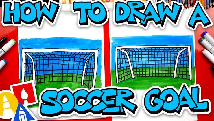 How To Draw A Soccer Goal | Art For Kids Hub