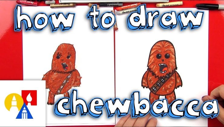 How To Draw A Cartoon Chewbacca From Star Wars