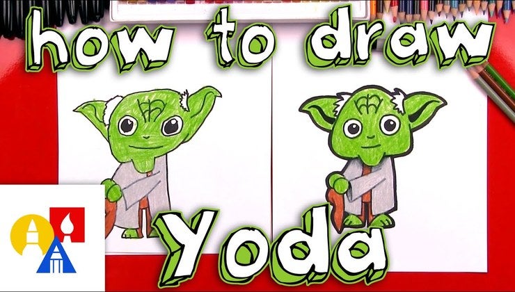 How To Draw Cartoon Yoda From Star Wars