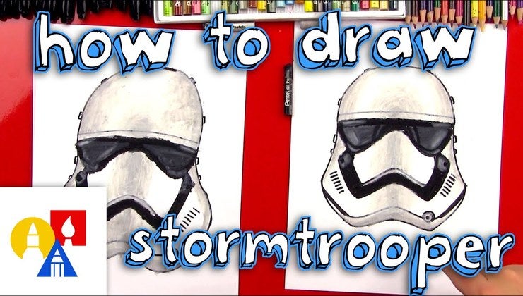 How To Draw A First Order Stormtrooper Helmet From Star Wars