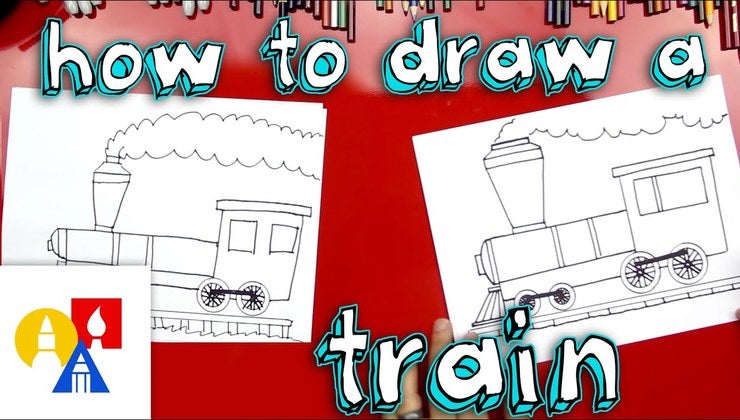 How To Draw A Train | Art For Kids Hub