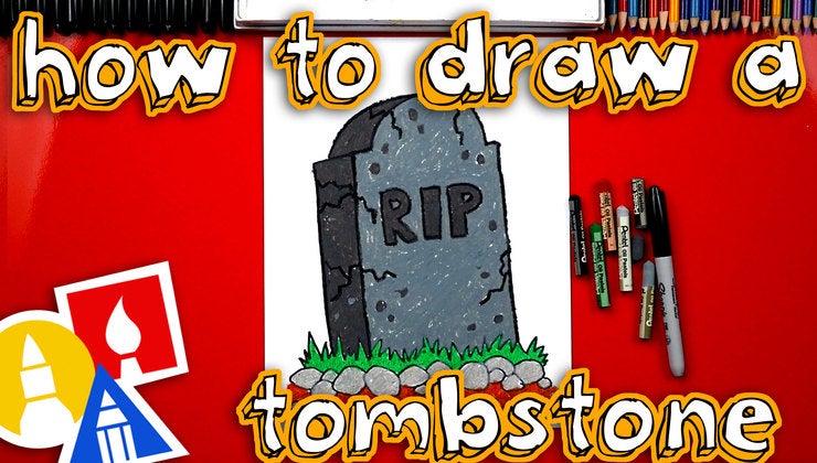 How To Draw A Tombstone | Art For Kids Hub