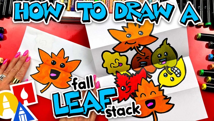 How To Draw A Fall Leaf Stack Folding Surprise