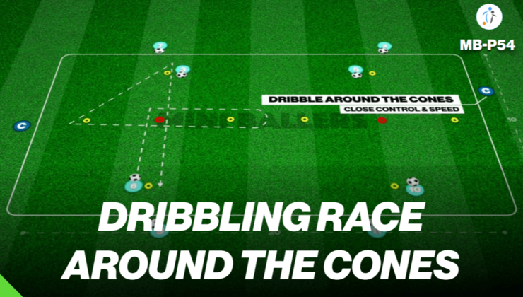 Dribble Race Around the Cones | Mini Ballers P54
