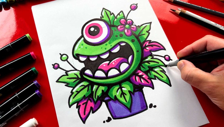 How To Draw A Plant Monster - Advanced