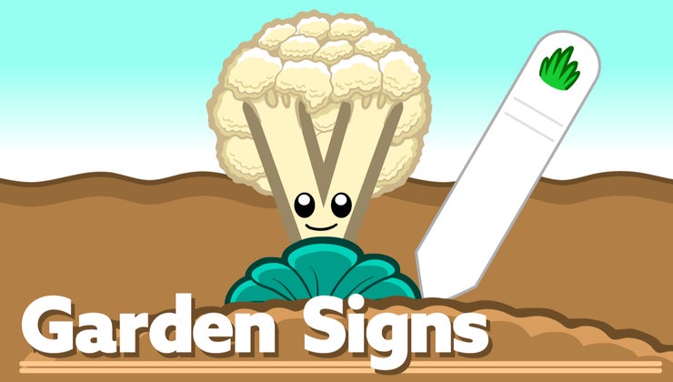 Garden Signs | Meet the Letters Remake "v" | Fall Items