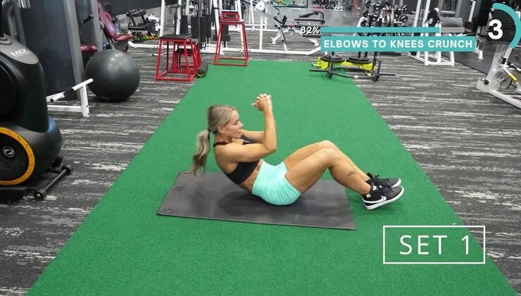 8. Elbows To Knees Crunch
