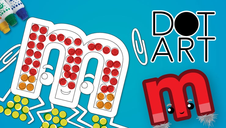 Preschool Prep Kids Club | Dot Art | Letter Sounds "m"