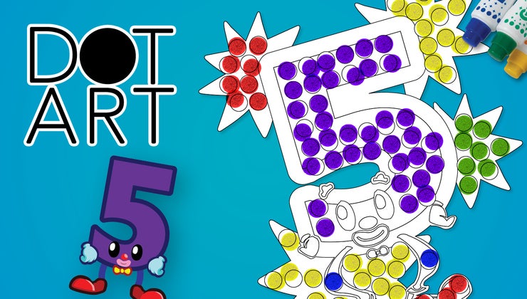 Dot Art | Meet the Math Numbers "5"