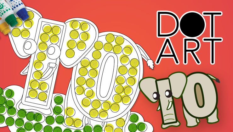 Dot Art | Meet the Math Facts "4+6=10"