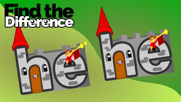 Find the Difference | Meet the Sight Words “he”