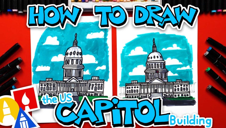 How To Draw The Us Capitol Building