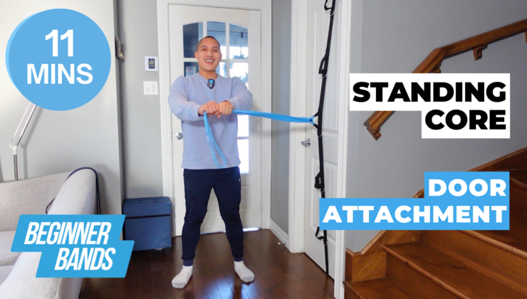 JA Beginner Resistance Bands No Floor Standing Core Workout