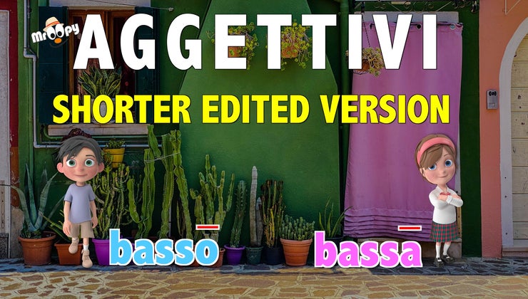 ITALIAN - Aggettivi - Adjectives for Prep to Grade one learning basic ...