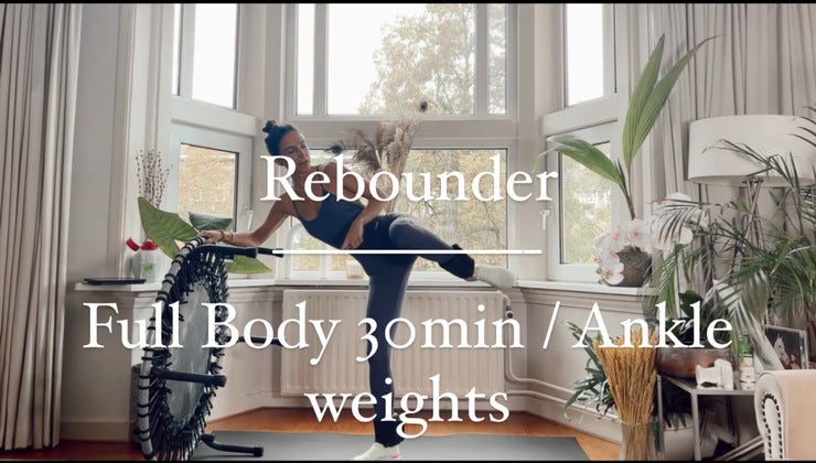 Rebounder 30min Full Body Session (with cardio and sculpting intervals).