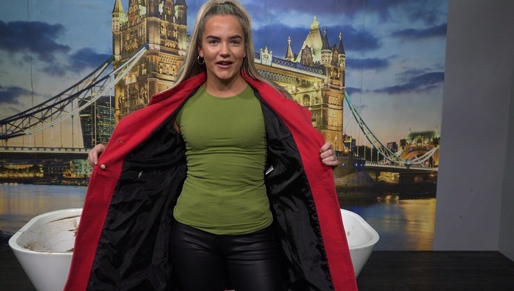 Mud Bath In Shiny Black Trouser Bobi | MostWam