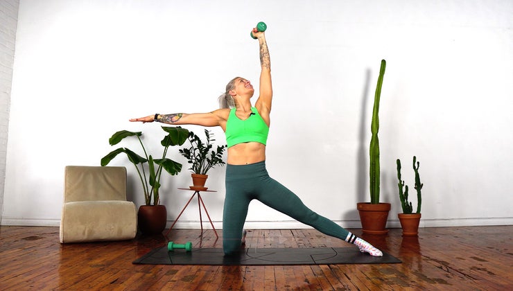 30 Minute Stretch & Tone - Yoga with Weights