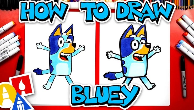 How To Draw Bluey | Art For Kids Hub
