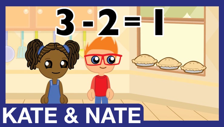 Preschool Prep Kids Club | Kate & Nate | The Pies "3-2=1"
