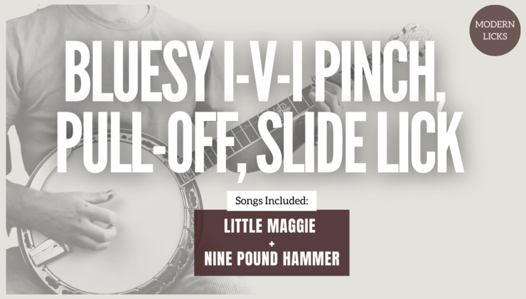 Bluesy I-V-I Pinch, Pull-Off, Slide Lick