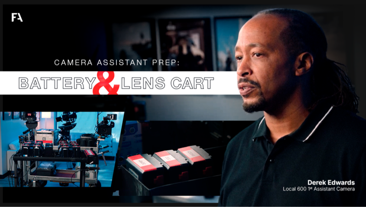 Camera Assistant Prep: Battery & Lens Cart