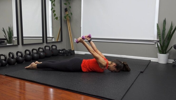 Prone Bilateral Shoulder Extension Lift Offs