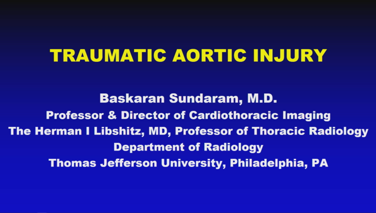 Session II - Traumatic Aortic Injury - by Baskaran Sundaram | Veritas TV